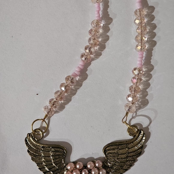 Jewelry | Artesan Design Only 1 Made Bronze Angel Wings Crystal Beading ...